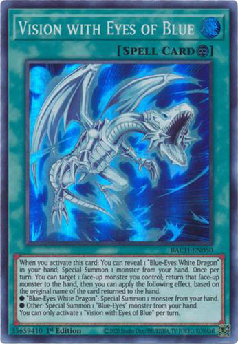 Yu-Gi-Oh Card - BACH-EN050 - VISION WITH EYES OF BLUE (super rare holo ...