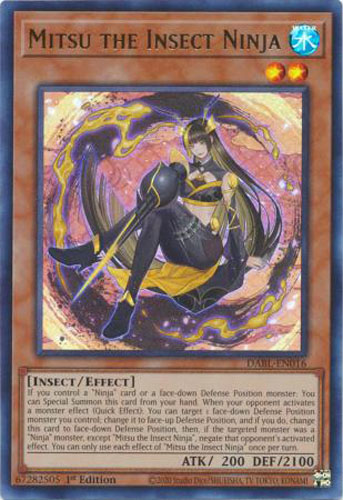 Yu-Gi-Oh Card - DABL-EN016 - MITSU THE INSECT NINJA (ultra rare holo ...