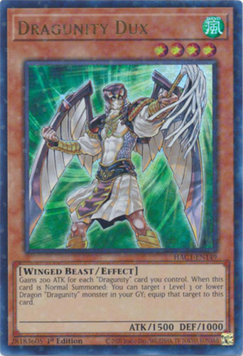 Yu-Gi-Oh Card - HAC1-EN149 - DRAGUNITY DUX (ultra rare parallel holo): BBToyStore.com - Toys ...