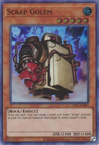 Yu-Gi-Oh Card - OP13-EN005 - SCRAP GOLEM (super rare holo): BBToyStore ...