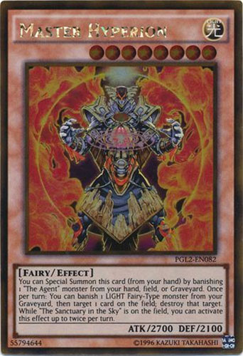 Yu-Gi-Oh Card - PGL2-EN082 - MASTER HYPERION (gold secret rare holo ...