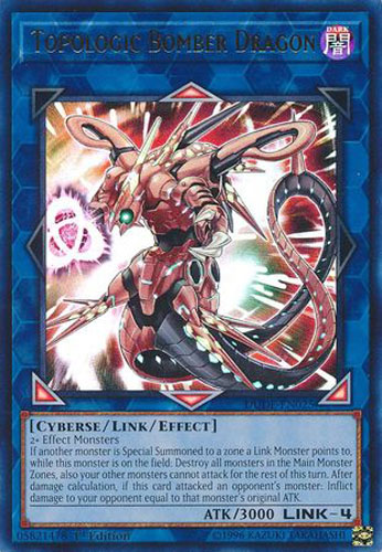 Yu-Gi-Oh Card - DUDE-EN025 - TOPOLOGIC BOMBER DRAGON (ultra rare holo ...