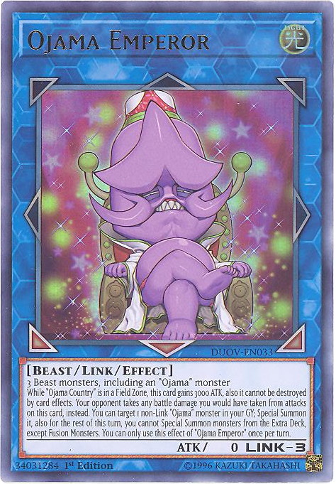 Yu-Gi-Oh Card - DUOV-EN033 - OJAMA EMPEROR (ultra rare holo ...