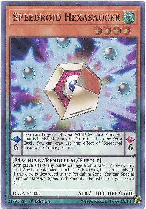 Yu-Gi-Oh Card - DUOV-EN035 - SPEEDROID HEXASAUCER (ultra rare holo ...