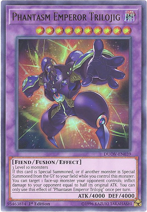 Yu-Gi-Oh Card - DUOV-EN039 - PHANTASM EMPEROR TRILOJIG (ultra rare holo ...