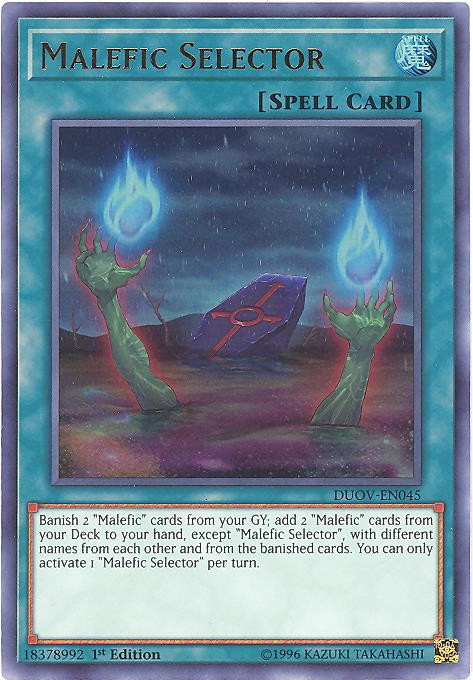 Yu-Gi-Oh Card - DUOV-EN045 - MALEFIC SELECTOR (ultra rare holo ...