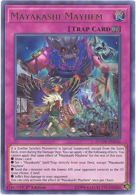 Yu-Gi-Oh Card - DUOV-EN056 - MAYAKASHI MAYHEM (ultra rare holo ...