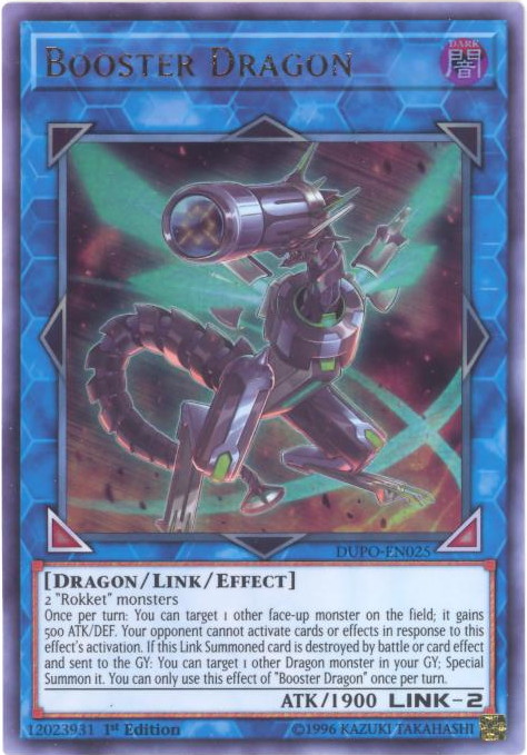 Yu-Gi-Oh Card - DUPO-EN025 - BOOSTER DRAGON (ultra rare holo ...