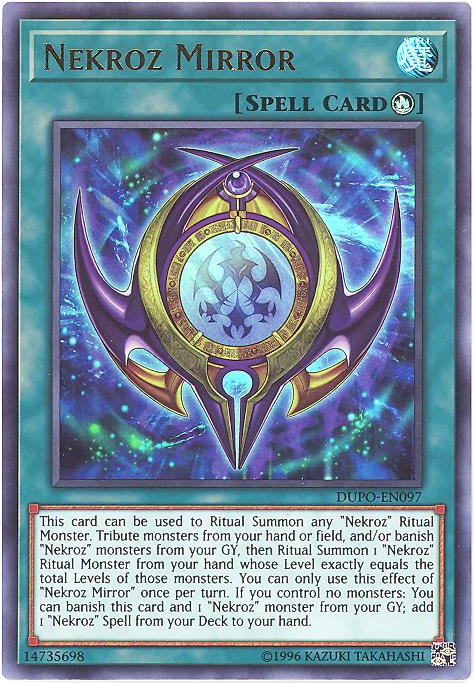 Yu-Gi-Oh Card - DUPO-EN097 - NEKROZ MIRROR (ultra rare holo): BBToyStore.com - Toys, Plush ...