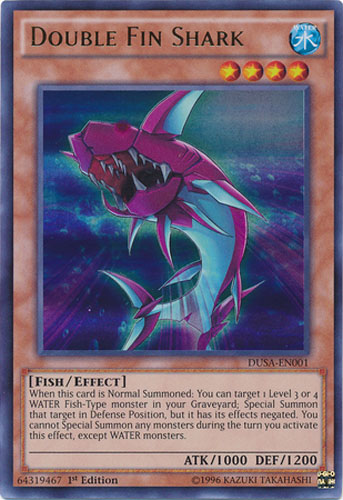 Yu-Gi-Oh Card - DUSA-EN001 - DOUBLE FIN SHARK (ultra rare holo ...