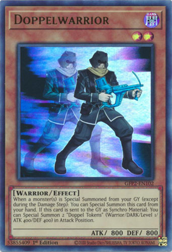 Yu-Gi-Oh Card - GFP2-EN102 - DOPPELWARRIOR (ultra rare holo ...
