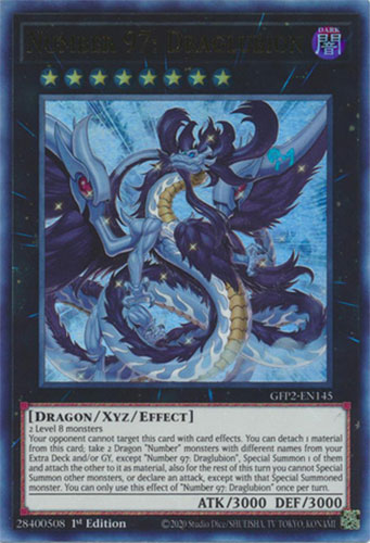 Yu-Gi-Oh Card - GFP2-EN145 - NUMBER 97: DRAGLUBION (ultra rare holo ...
