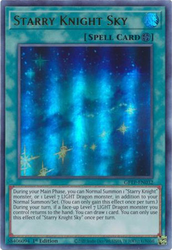 Yu-Gi-Oh Card - GFTP-EN032 - STARRY KNIGHT SKY (ultra rare holo ...