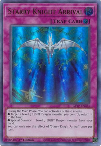 Yu-Gi-Oh Card - GFTP-EN034 - STARRY KNIGHT ARRIVAL (ultra rare holo ...