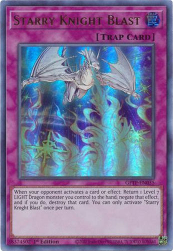 Yu-Gi-Oh Card - GFTP-EN035 - STARRY KNIGHT BLAST (ultra rare holo ...