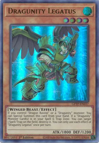 Yu-Gi-Oh Card - GFTP-EN037 - DRAGUNITY LEGATUS (ultra rare holo): BBToyStore.com - Toys, Plush ...