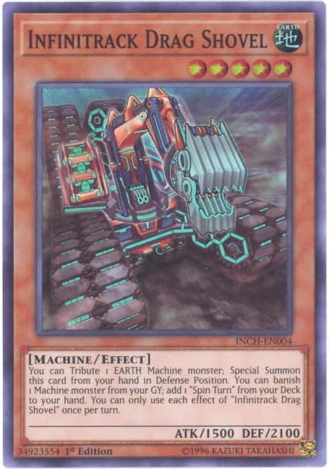 Yu-Gi-Oh Card - INCH-EN004 - INFINITRACK DRAG SHOVEL (super rare holo ...