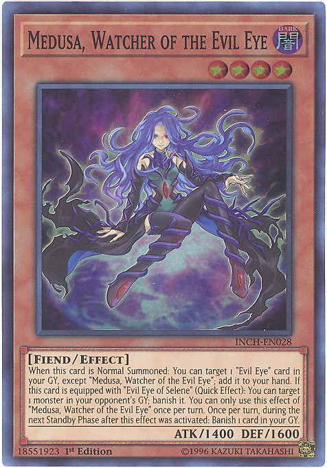 Yu-Gi-Oh Card - INCH-EN028 - MEDUSA, WATCHER OF THE EVIL EYE (super ...