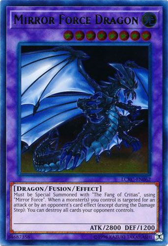 Yu-Gi-Oh Card - LCKC-EN062 - MIRROR FORCE DRAGON (ultra rare holo ...
