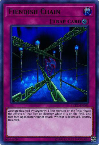 Yu-Gi-Oh Card - LCKC-EN095 - FIENDISH CHAIN (ultra rare holo ...