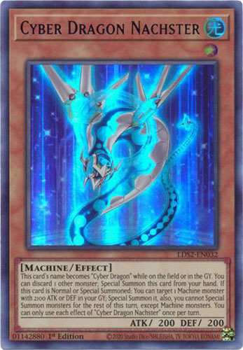 Yu-Gi-Oh Card - LDS2-EN032 - CYBER DRAGON NACHSTER (Blue) (ultra rare holo): BBToyStore.com ...