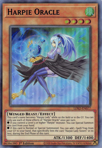 Yu-Gi-Oh Card - LDS2-EN073 - HARPIE CHANNELER (Blue) (ultra rare holo): BBToyStore.com - Toys ...