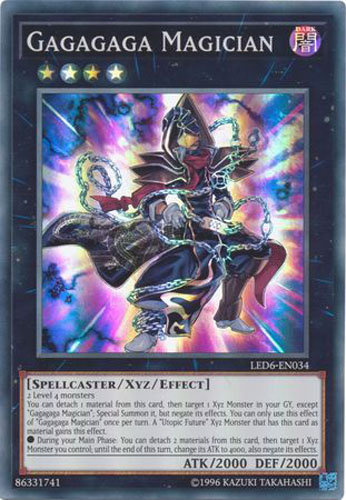 Yu-Gi-Oh Card - LED6-EN034 - GAGAGAGA MAGICIAN (super rare holo ...