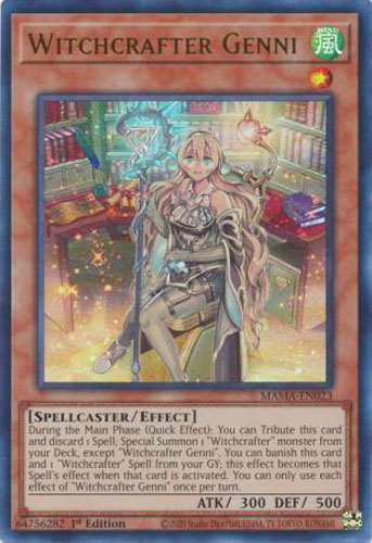 Yu-Gi-Oh Card - MAMA-EN023 - WITCHCRAFTER GENNI (ultra rare holo): BBToyStore.com - Toys, Plush ...