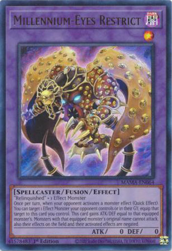 Yu-Gi-Oh Card - MAMA-EN064 - MILLENNIUM-EYES RESTRICT (ultra rare holo ...