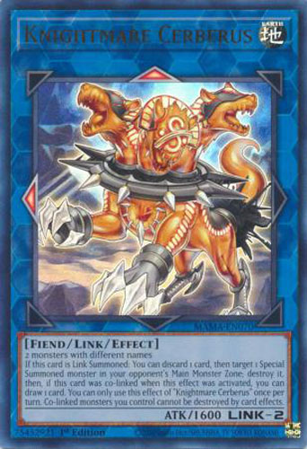 Yu-Gi-Oh Card - MAMA-EN070 - KNIGHTMARE CERBERUS (ultra rare holo ...
