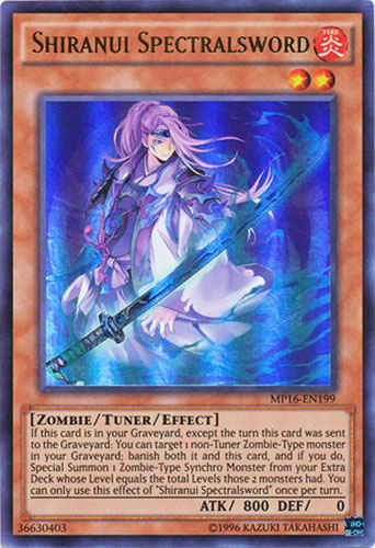 Yu-Gi-Oh Card - MP16-EN199 - SHIRANUI SPECTRALSWORD (ultra rare holo ...