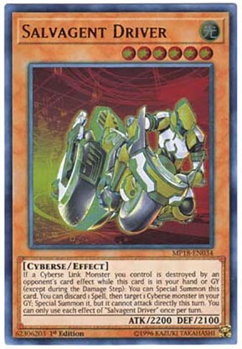 Yu-Gi-Oh Card - MP18-EN034 - SALVAGENT DRIVER (ultra rare holo): BBToyStore.com - Toys, Plush ...