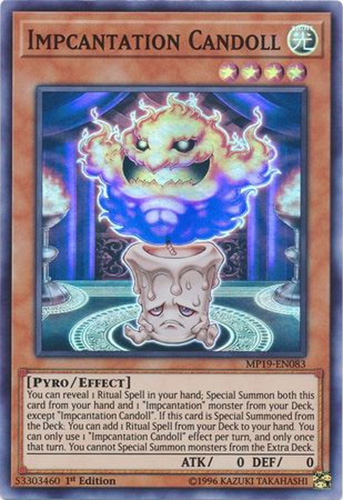 Yu-Gi-Oh Card - MP19-EN083 - IMPCANTATION CANDOLL (super rare holo ...