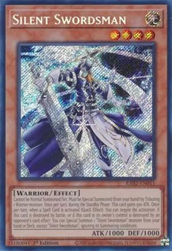 Yu-Gi-Oh Card - RA02-EN011 - SILENT SWORDSMAN (secret rare holo ...