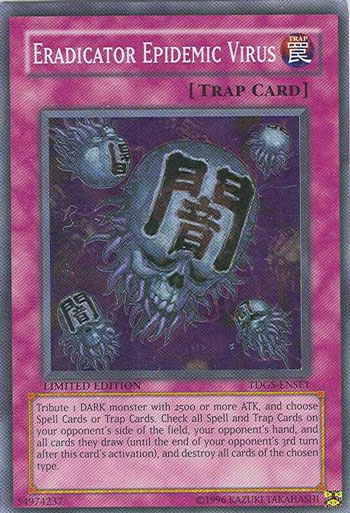 Yu-Gi-Oh Card - TDGS-ENSE1 - ERADICATOR EPIDEMIC VIRUS (super rare holo ...