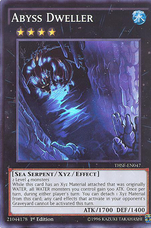 Yu-Gi-Oh Card - THSF-EN047 - ABYSS DWELLER (super rare holo ...