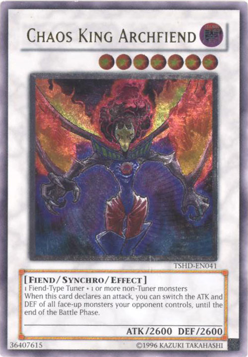 Yu-Gi-Oh Card - TSHD-EN041 - CHAOS KING ARCHFIEND (ultimate rare holo): BBToyStore.com - Toys ...