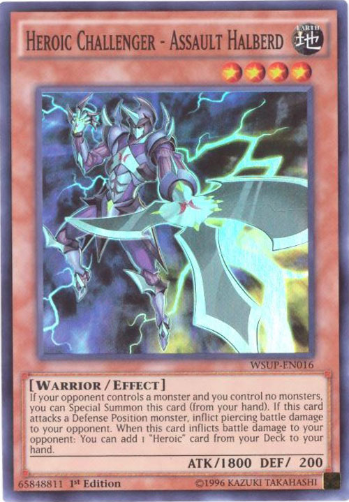 Yu-Gi-Oh Card - WSUP-EN016 - HEROIC CHALLENGER - ASSAULT HALBERD (super ...