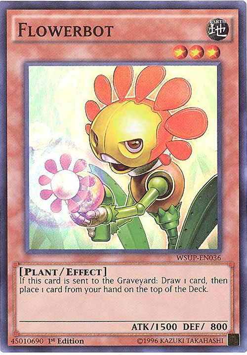 Yu-Gi-Oh Card - WSUP-EN036 - FLOWERBOT (super rare holo): BBToyStore ...